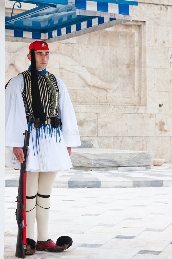 Evzones editorial image. Image of evzone, blue, ceremony - 12862295