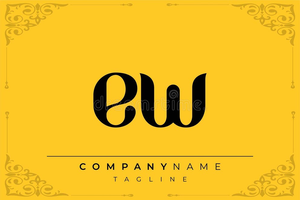 EW abstract luxury logo stock vector. Illustration of company - 362197794