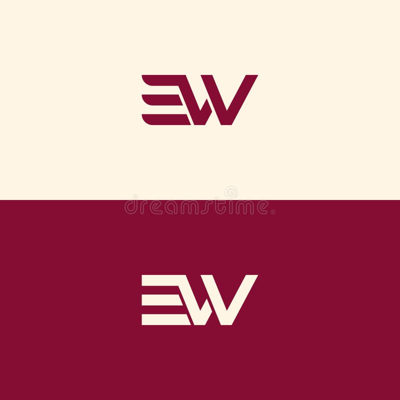 EW E W Letter Logo Design in Different Colors. Creative Modern Letters ...