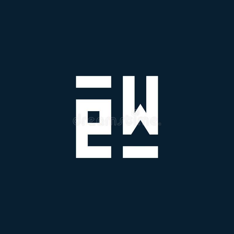 EW Initial Monogram Logo with Geometric Style Stock Vector ...