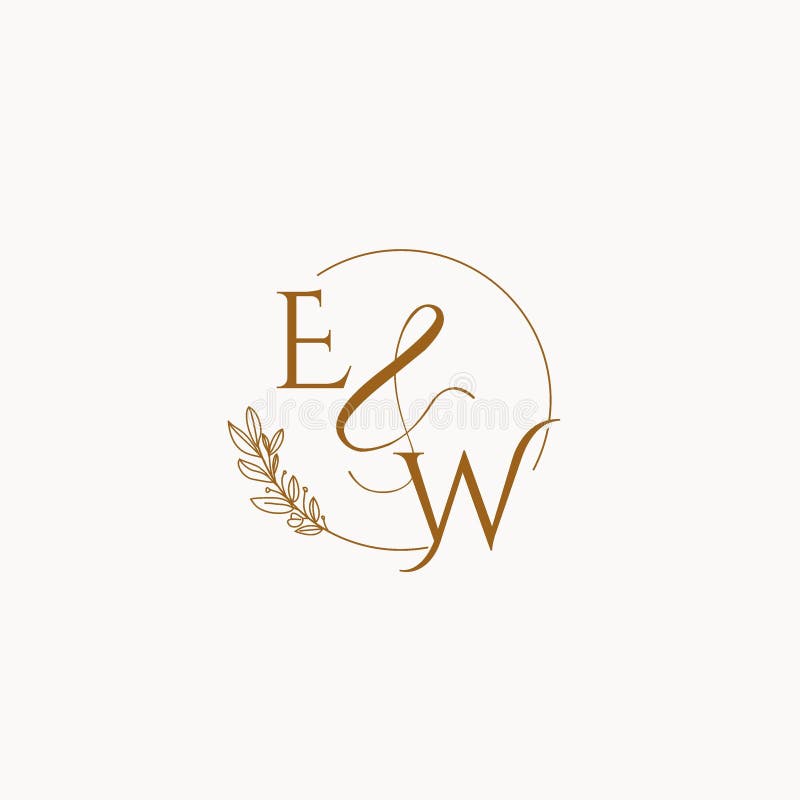 EW Initial Wedding Monogram Logo Stock Vector - Illustration of salon ...