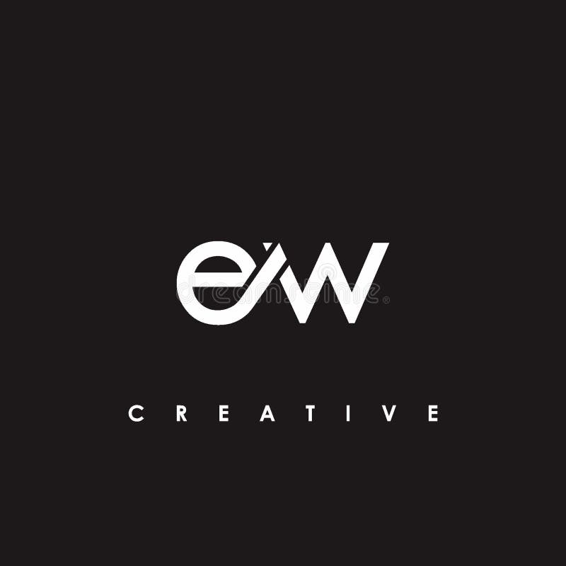 EW Letter Initial Logo Design Template Vector Illustration Stock Vector ...