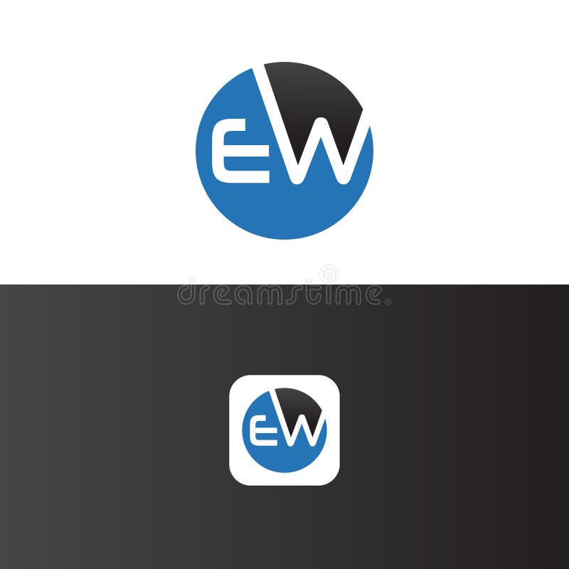 EW Letter Logo Design Template Vector Stock Vector - Illustration of ...