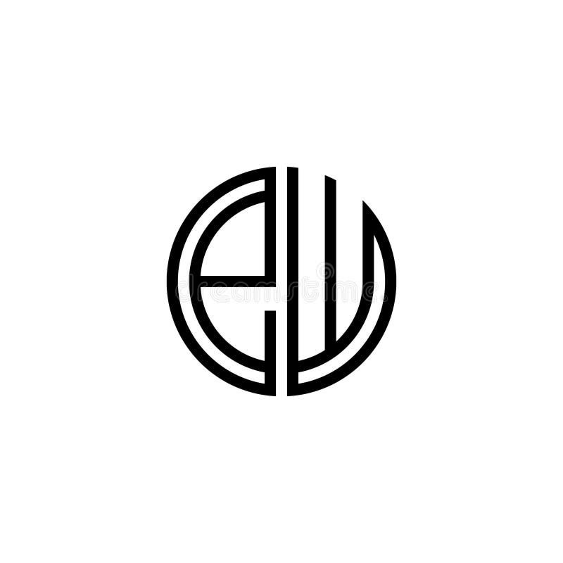 EW Letter Logo Icon Design Template Elements Stock Vector ...