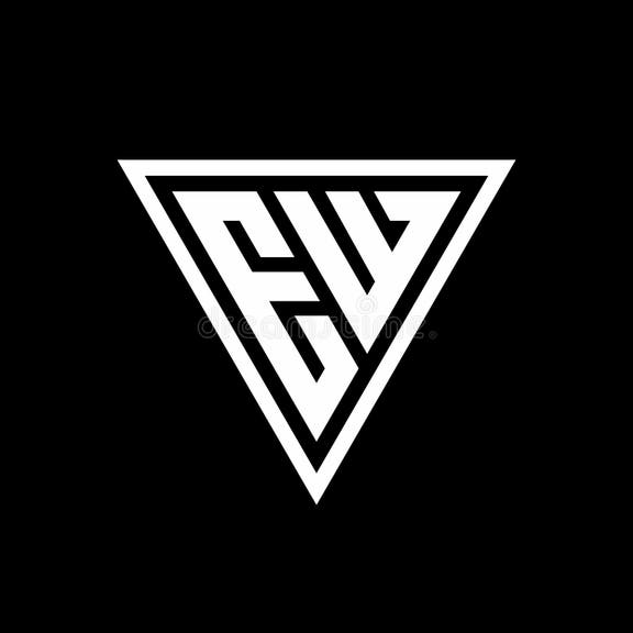 EW Logo Monogram with Triangle Shape Designs Template Stock Vector ...