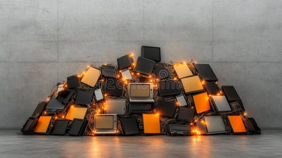 Ewaste Problem, Pile of Old Televisions Illustrates Consumerism and ...