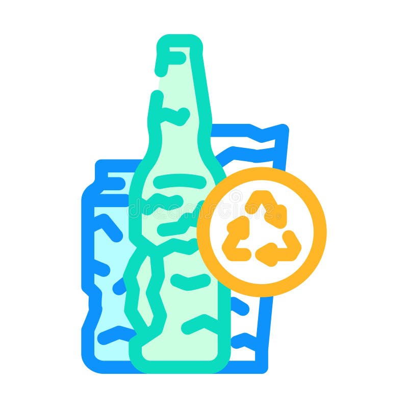 Ewaste Waste Sorting Color Icon Vector Illustration Stock Vector ...