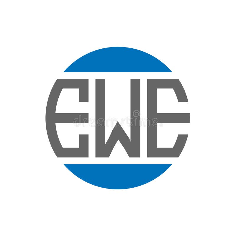 EWE Letter Logo Design on White Background. EWE Creative Initials ...