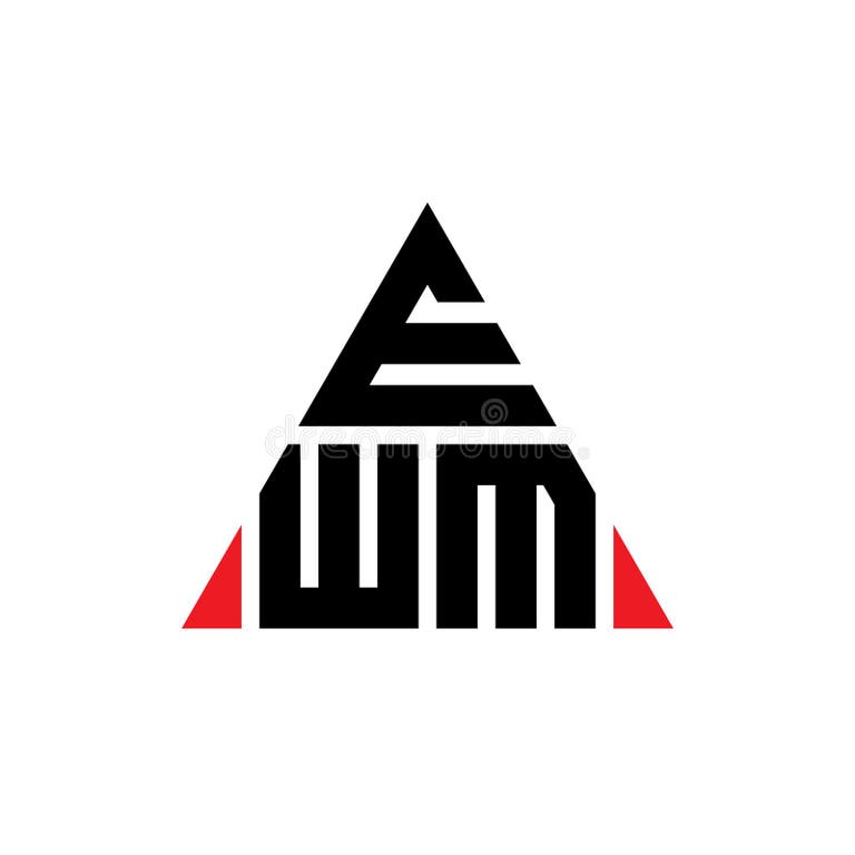EWM Triangle Letter Logo Design with Triangle Shape. EWM Triangle Logo ...