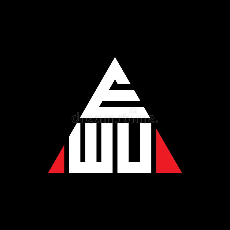 EWU Triangle Letter Logo Design with Triangle Shape. EWU Triangle Logo ...