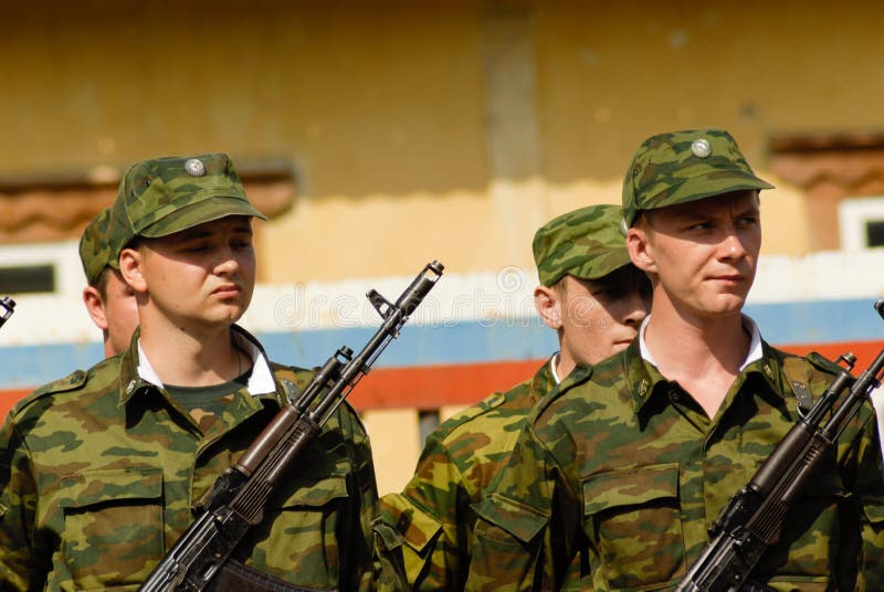 Dia Do Juramento Do Exército Do Russo Imagem Editorial - Imagem de ...