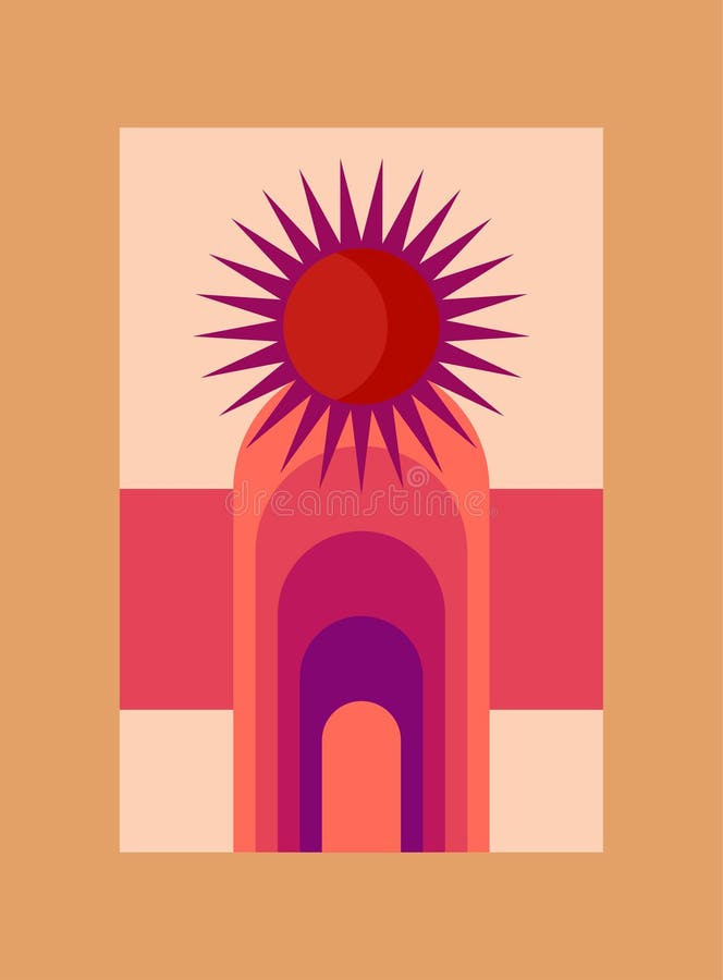 Minimalist Bright Colored Boho Natural Tones Abstract Stylish Trendi ...