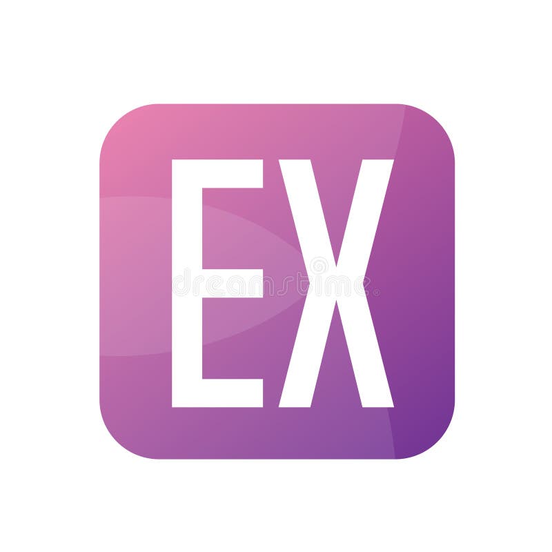 EX Letter Logo Design with Simple Style Stock Vector - Illustration of ...