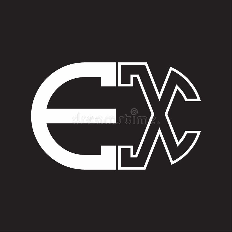 Ex Logo Initial Monogram Negative Space Stock Illustrations – 9 Ex Logo ...