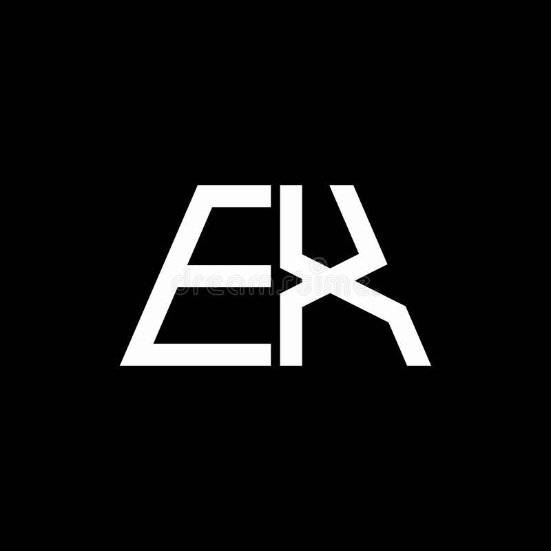 EX Logo Abstract Monogram Isolated on Black Background Stock Vector ...