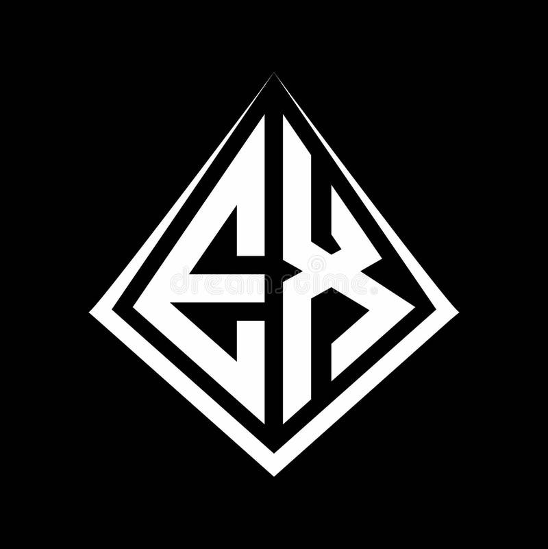Ex Logo Letters Monogram Met Prisma Model Vector Illustratie ...