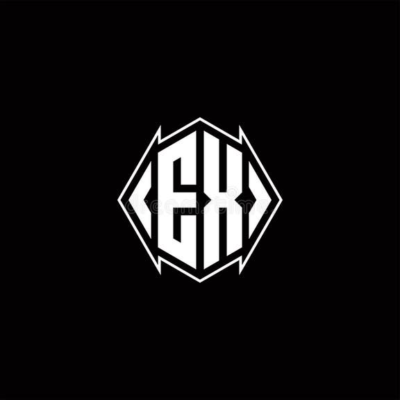 EX Logo Monogram with Shield Shape Designs Template Stock Vector ...