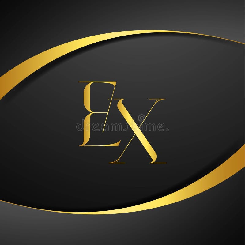 EX luxury letter logo stock vector. Illustration of sign - 356370517
