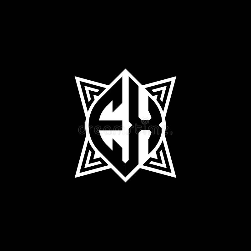 EX Monogram Letter Geometric Star Style Stock Vector - Illustration of ...