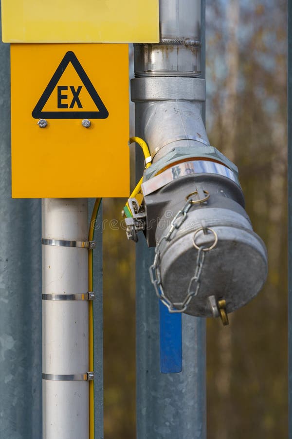 EX - Sign for Explosive Atmosphere Stock Image - Image of factory ...