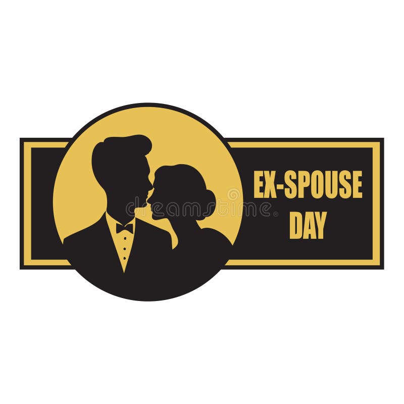 Ex-Spouse Day label stock vector. Illustration of exspouse - 374869618