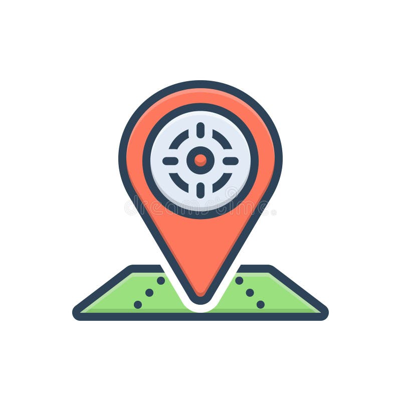 Color Illustration Icon for Exact Location, Exact and Marker Stock ...