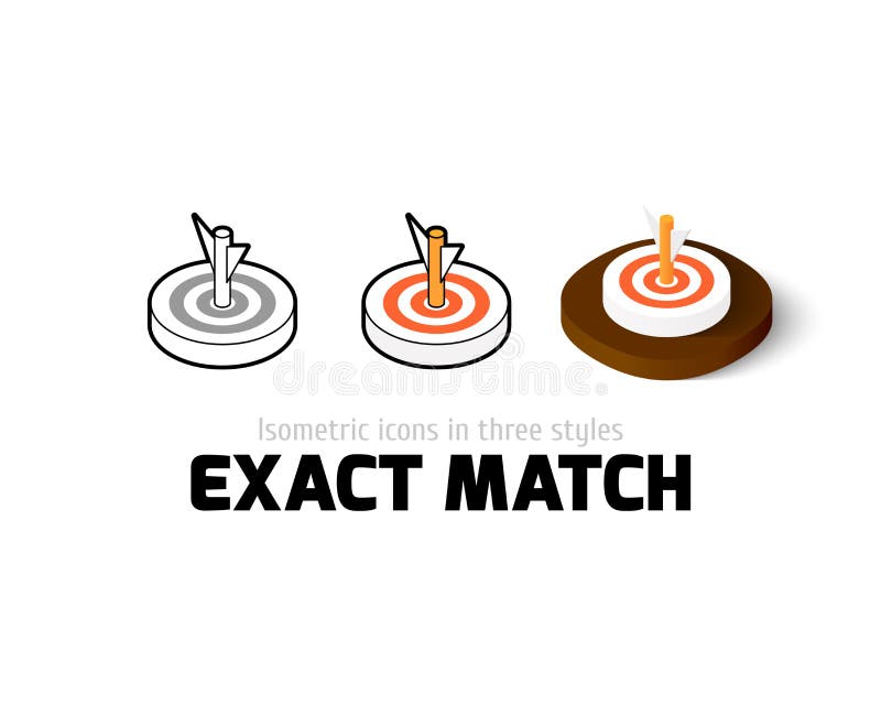 Exact Match Icon in Different Style Stock Vector - Illustration of ...