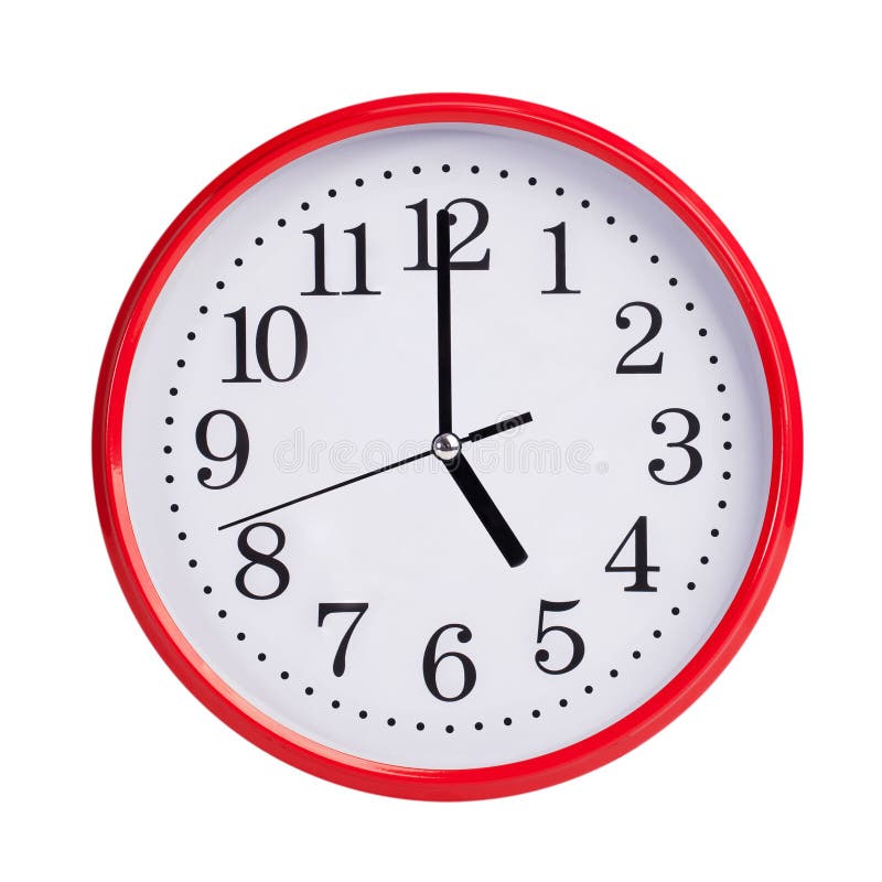 Five To Ten on a Round Clock Face Stock Photo - Image of watch, ticker ...