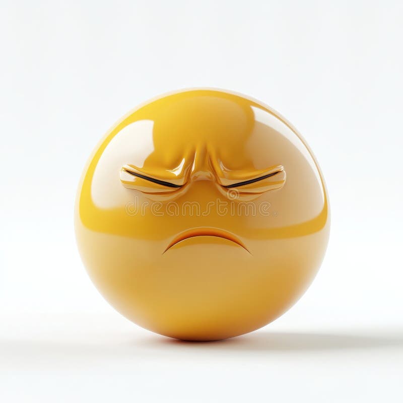 Exaggerated Crying Face Emoji with Distorted Features and Expression ...