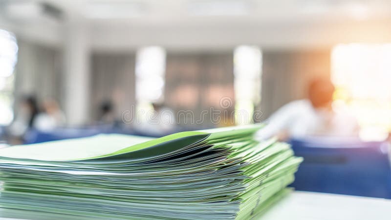 Exam Answer Sheet Pile Blurry Application Document Paperwork Stack on ...