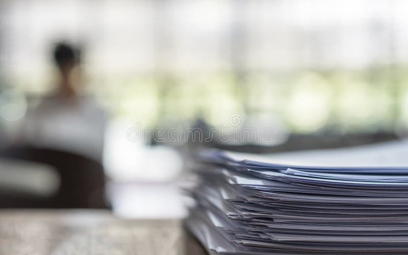 Exam Answer Sheet Pile, Blurry Application Document Paperwork Stack on ...