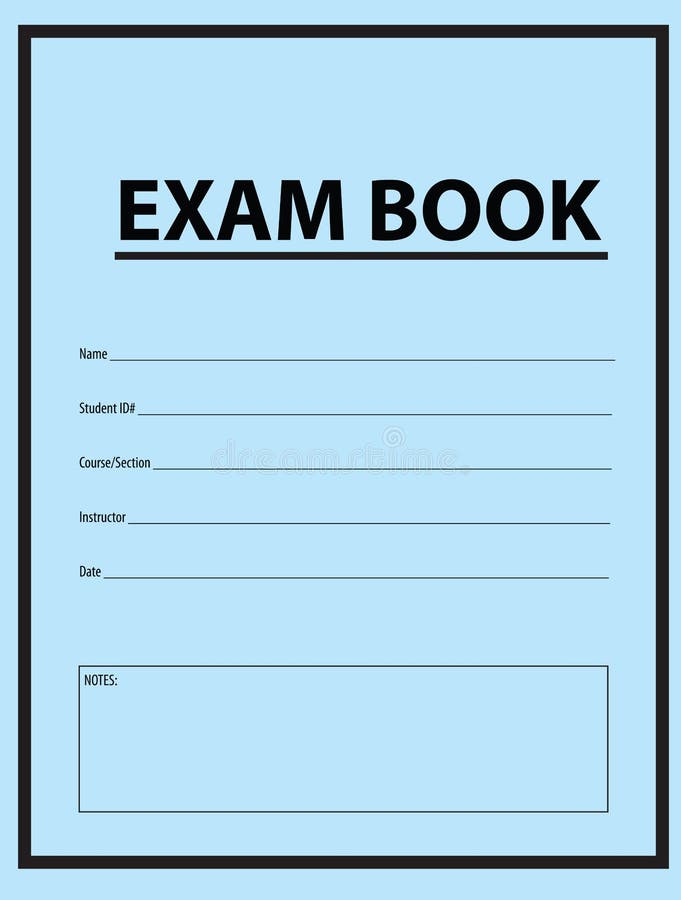 Exam Blue Book stock vector. Illustration of people, notebook - 36818523