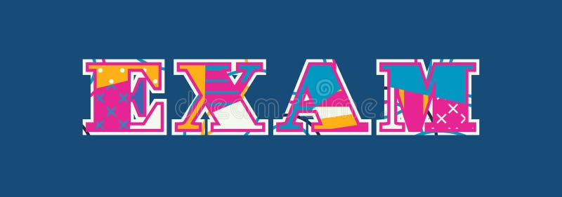 Exam Concept Word Art Illustration Stock Vector - Illustration of ...