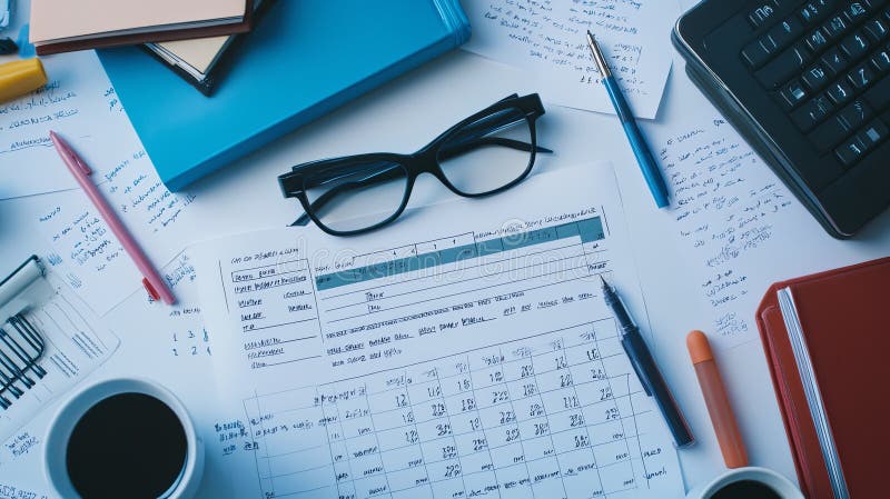 Exam Countdown: a Calendar Marked with Exam Dates, Surrounded by Study ...