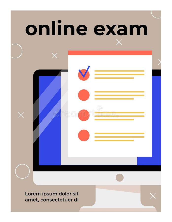 Exam and educational test stock vector. Illustration of computer ...