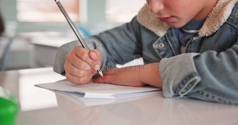 Exam, Hand and Students in Classroom with Paper, Learning and Pencil ...