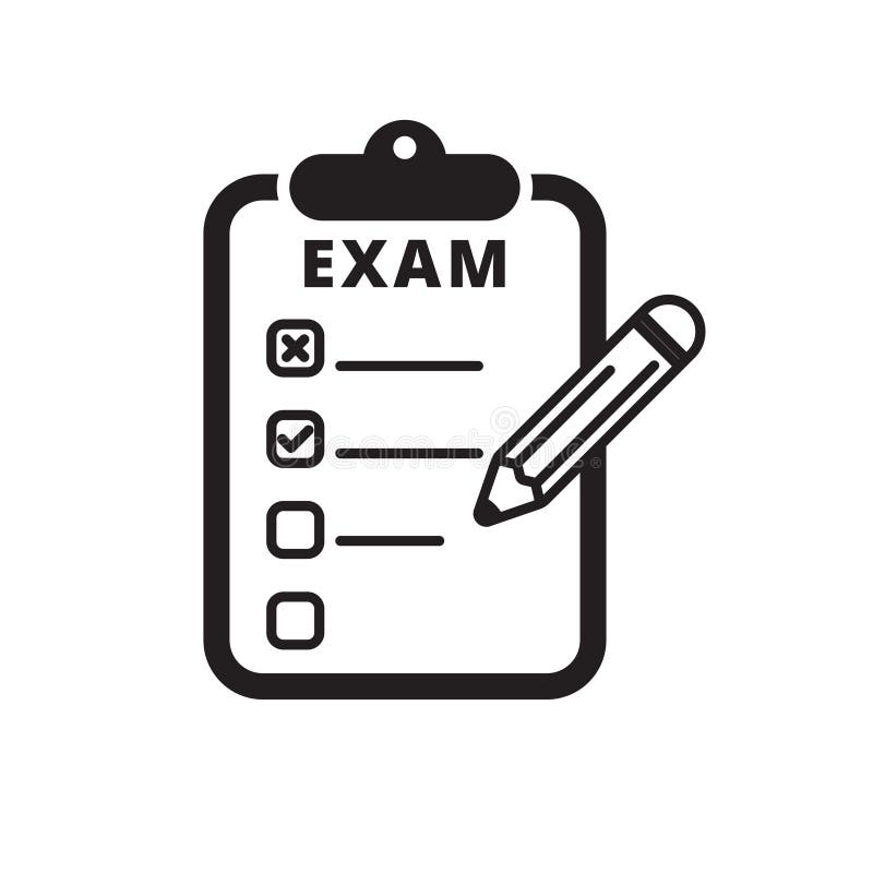 Exam Icon in Trendy Design Style. Exam Icon Isolated on White ...
