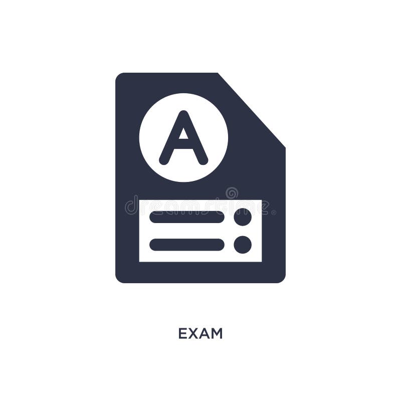 Exam Icon Vector Isolated on White Background, Logo Concept of E Stock ...