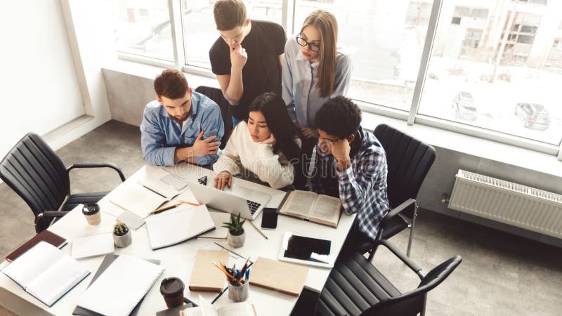 Exam Preparation. Students Studying Together in Library Stock Photo ...