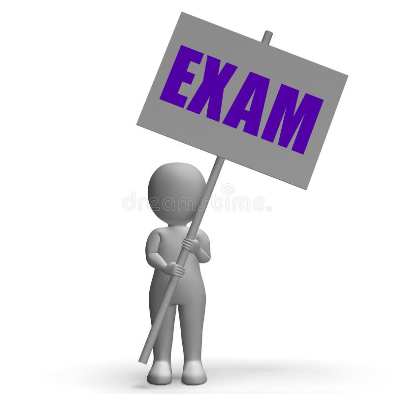 Exam Protest Banner Means Difficult Examinations Stock Illustration ...