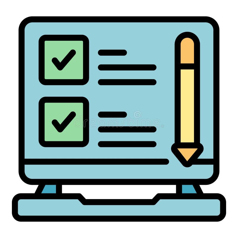 Online Quiz File Folder with Question Mark Icon Stock Illustration ...