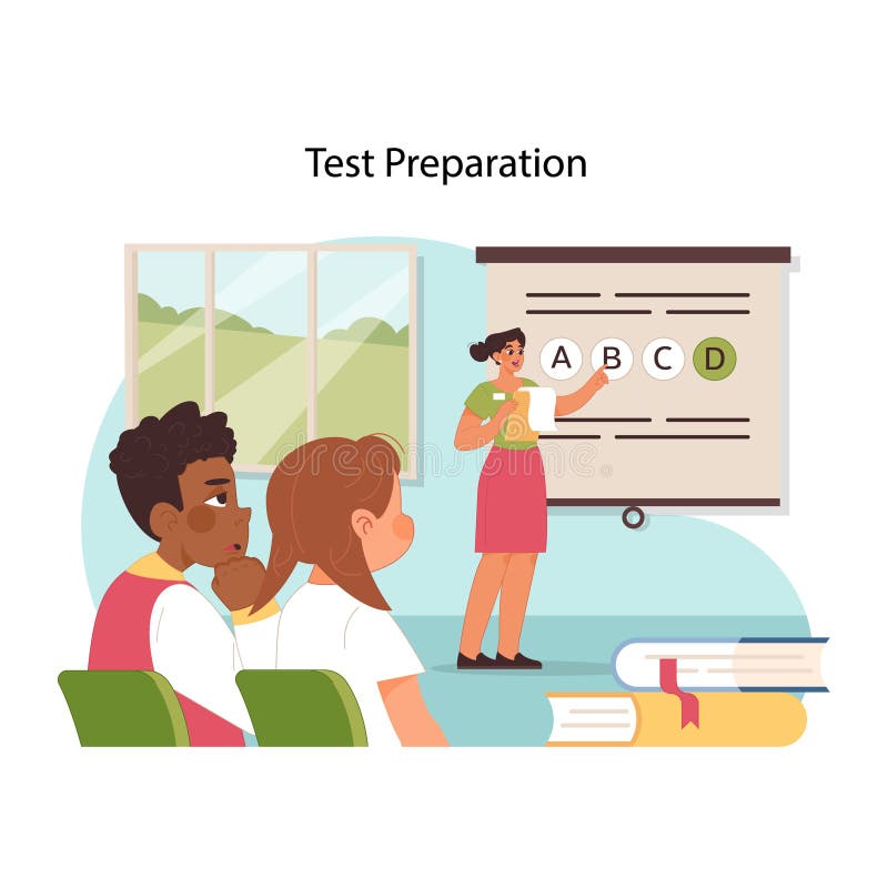 Exam Readiness Concept. Flat Vector Illustration Stock Vector ...