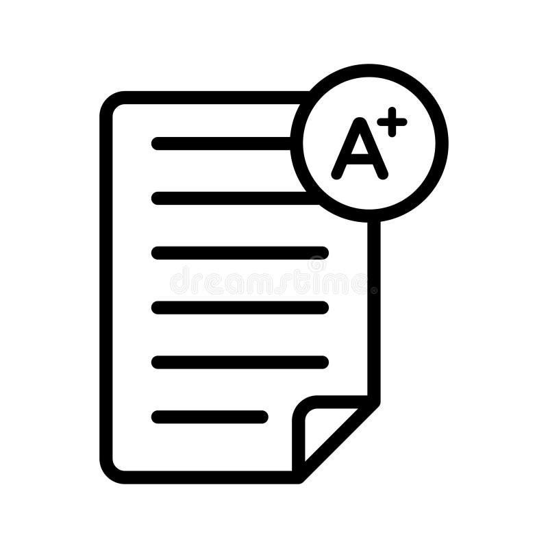 Exam Result stock vector. Illustration of plus, sheet - 330953074