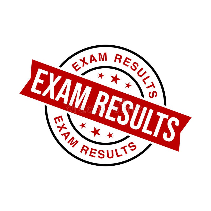 Exam Results Letter Rubber Stamp Template Stock Vector - Illustration ...