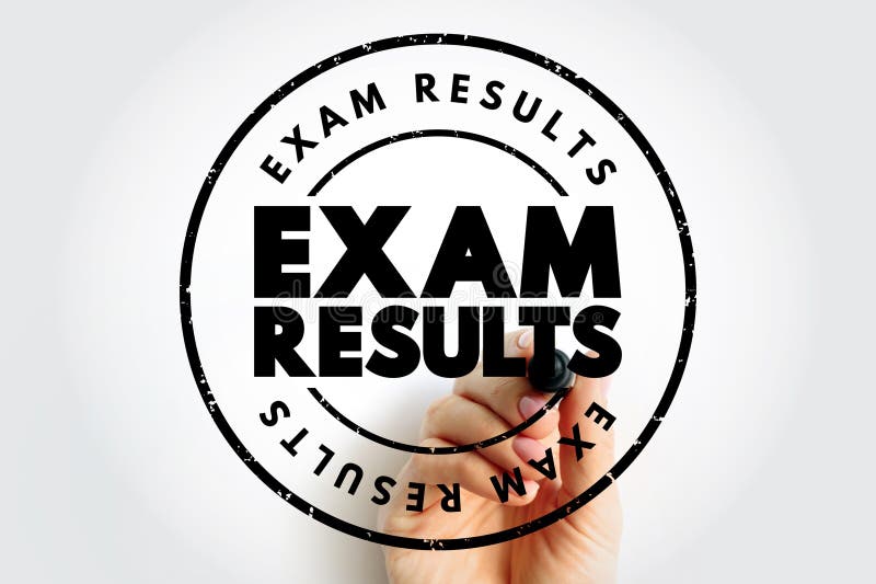 Exam Results Text Stamp, Concept Background Stock Image - Image of ...