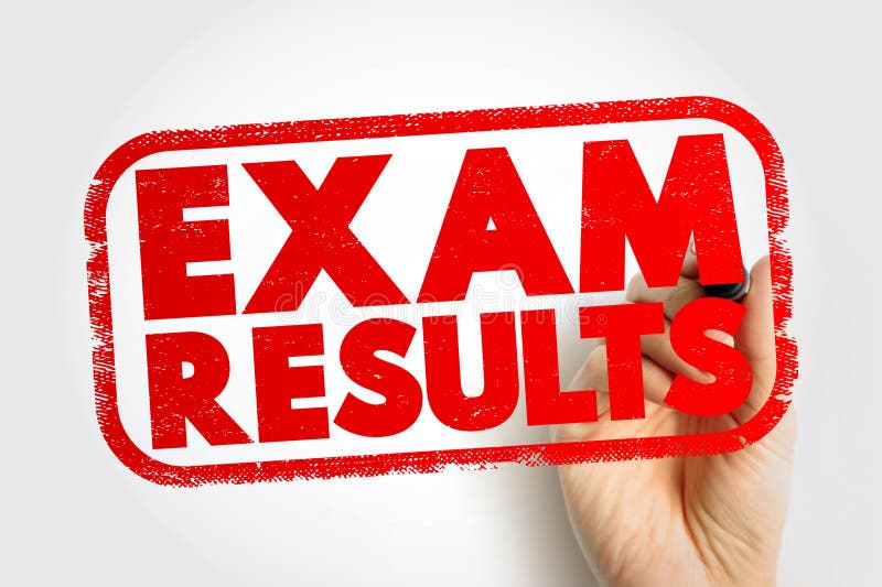 Exam Results Text Stamp, Concept Background Stock Photo - Image of ...