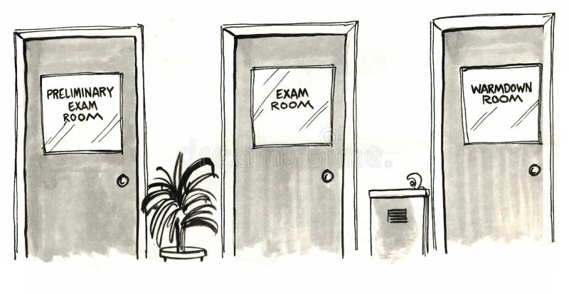 Exam Room stock vector. Illustration of cartoon, examining - 13264174