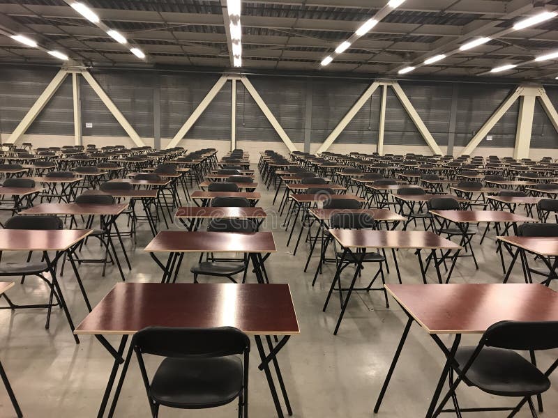 Exam room. stock image. Image of students, tables, room - 90314519