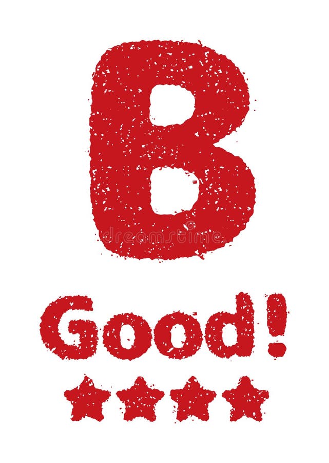 Exam Score Stamp Vector Illustration | Grade B Stock Vector ...