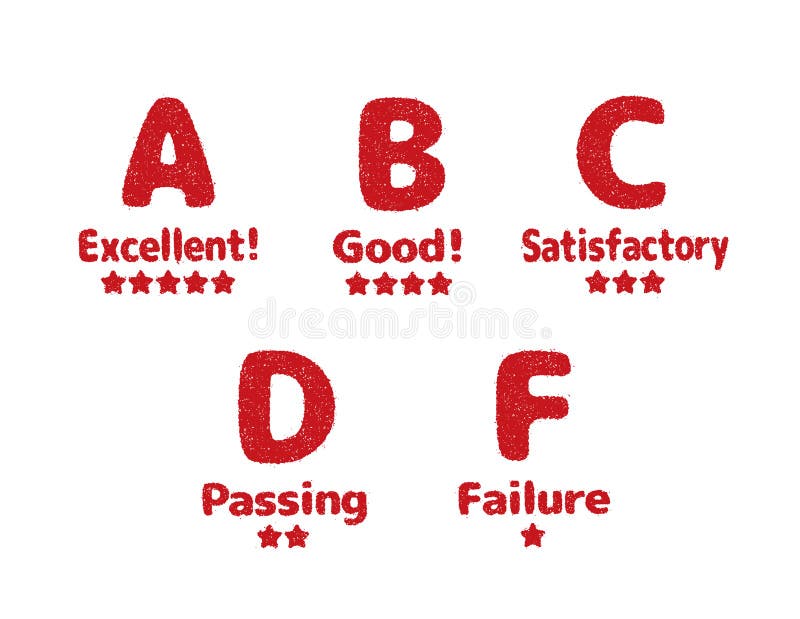 Exam Score Stamp Vector Illustration Set for School Use Etc Stock ...
